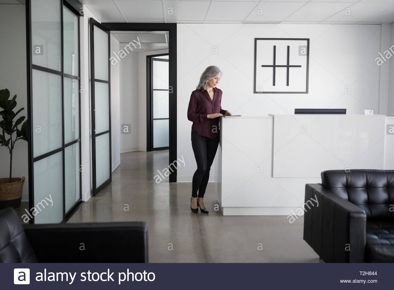 Modern reception desk hi-res stock photography and images - Alamy