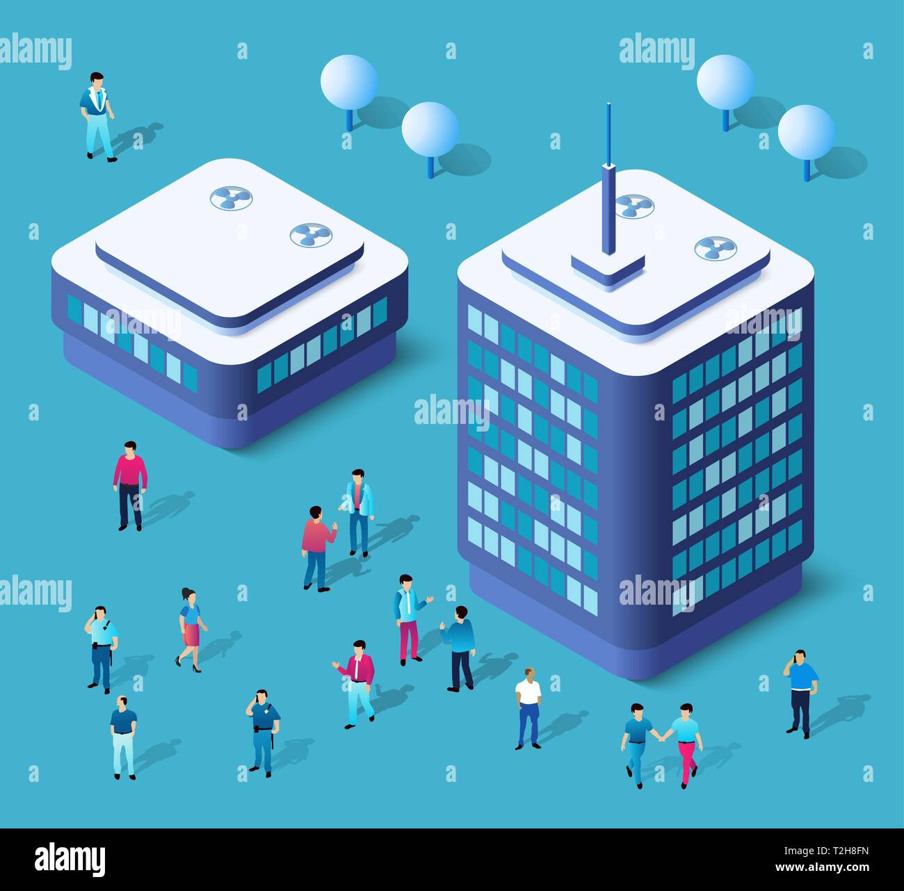 Modern 3D city isometric three-dimensional infographic option banner ...
