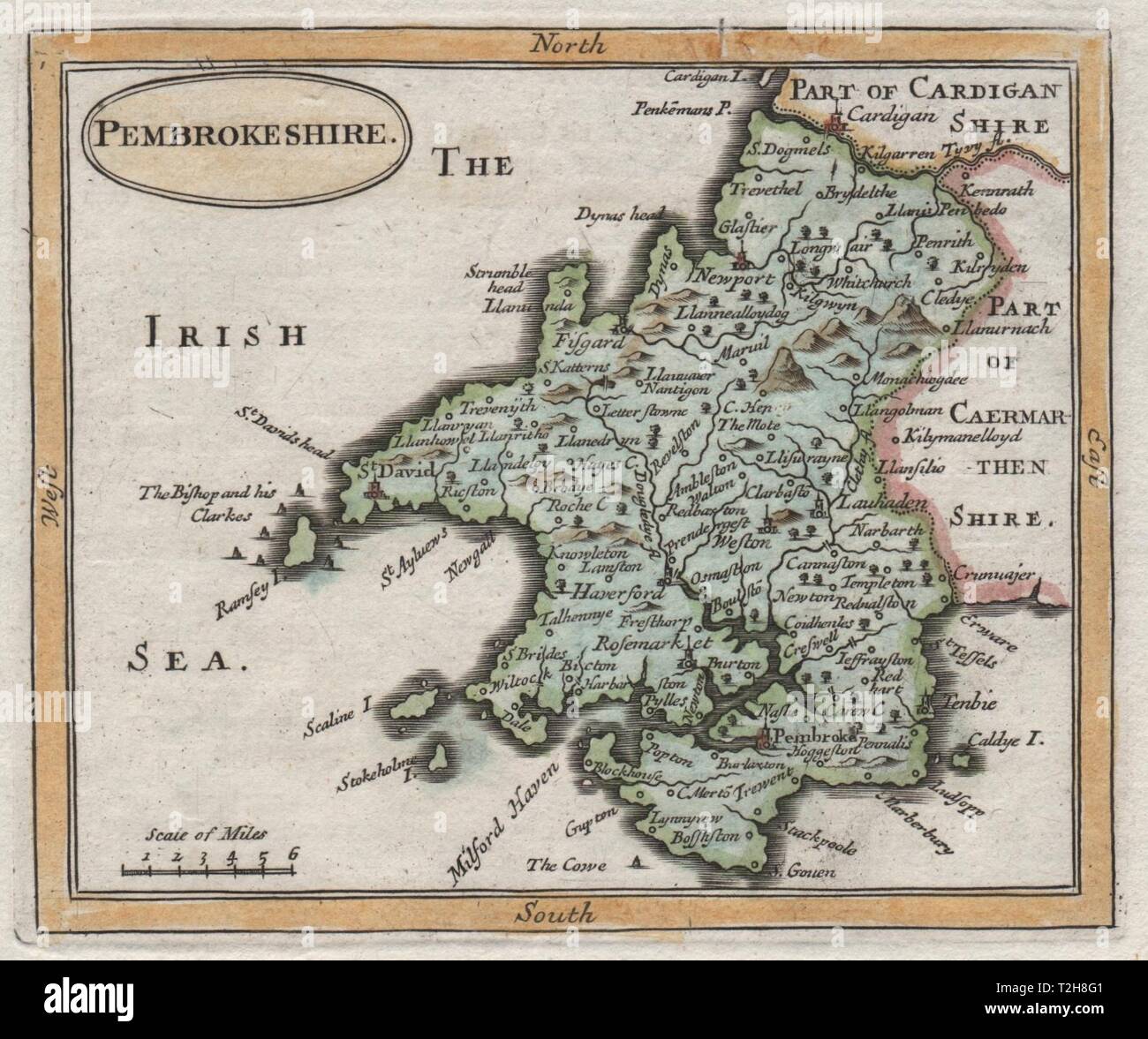 Map of pembrokeshire hi-res stock photography and images - Alamy