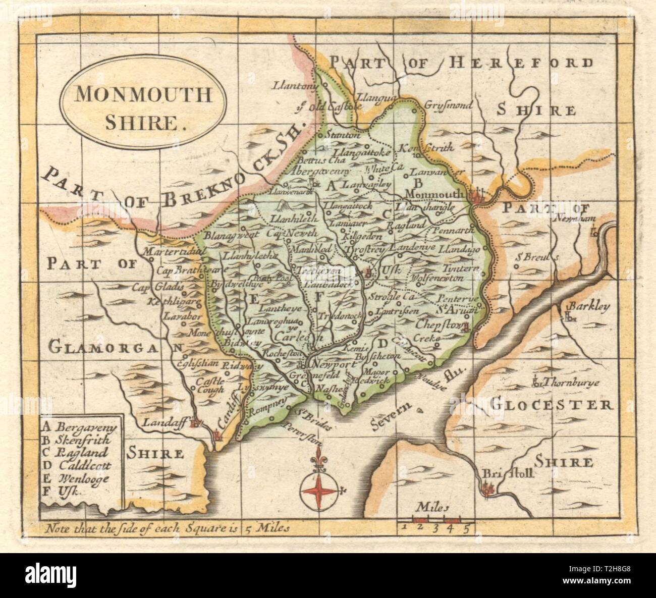 Monmouthshire wales map hi-res stock photography and images - Alamy