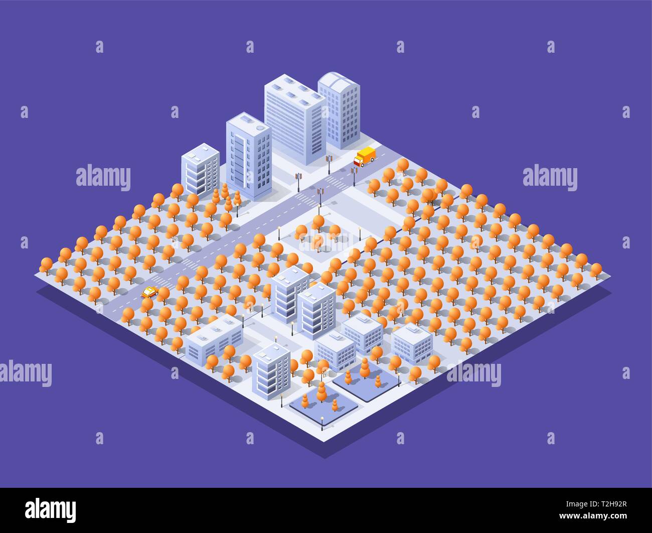 Isometric 3d Trees Forest Nature Elements Background For Landscape ...