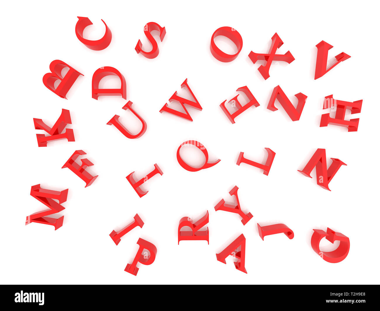 High resolution image alphabet. 3d illustration over white backgrounds ...