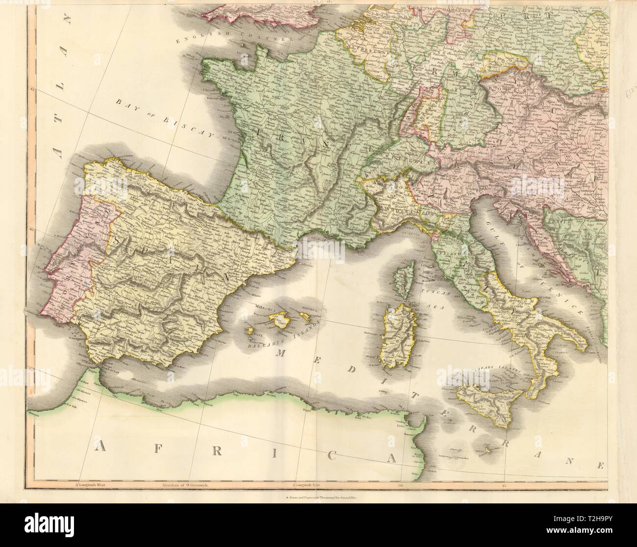 South-west Europe. Swiss Savoy. British Hanover. THOMSON c1817 old ...