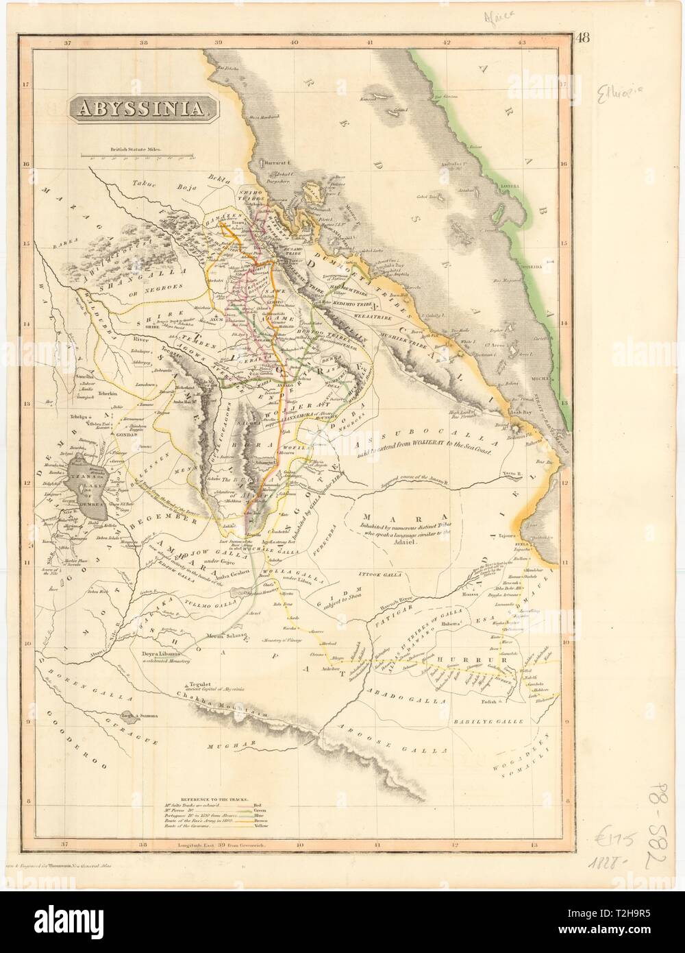 1828 old antique vintage map plan chart Stock Photo - Alamy