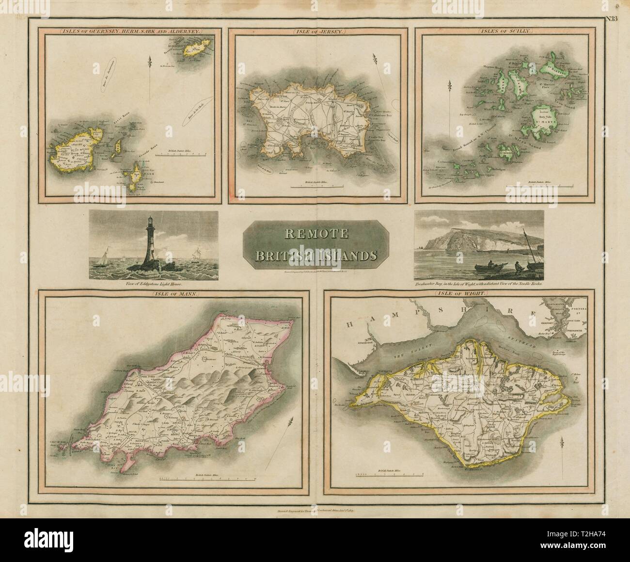 Scilly islands map hi-res stock photography and images - Alamy