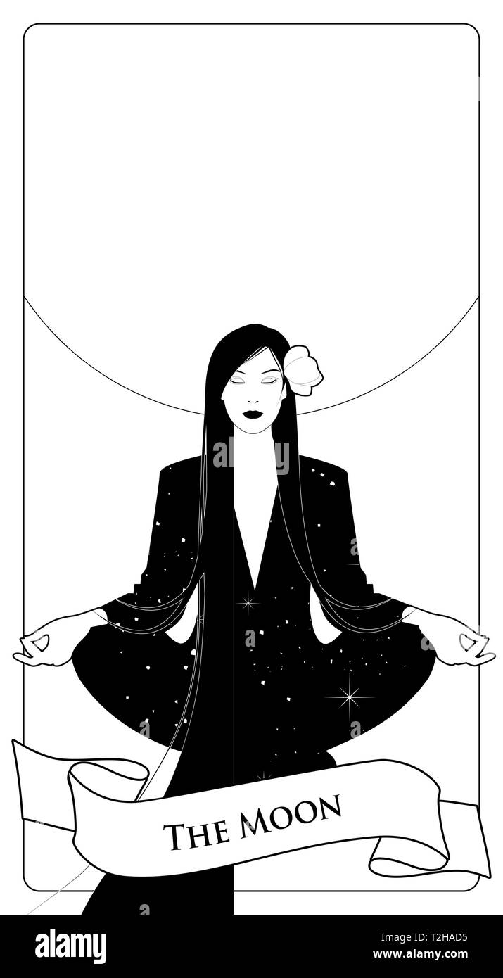 Woman moon full Black and White Stock Photos & Images - Alamy