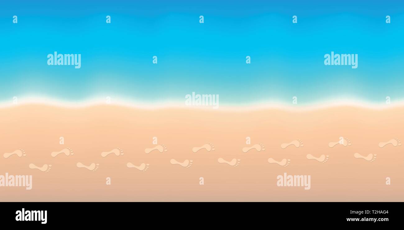 Sun hawaii beach footprints Stock Vector Images - Alamy