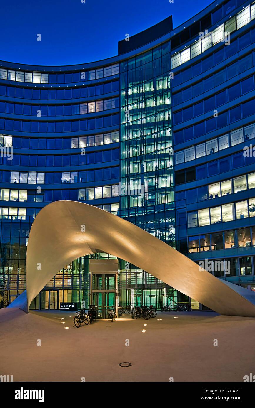 View of an entrance to the high rise building the wave hi-res stock ...