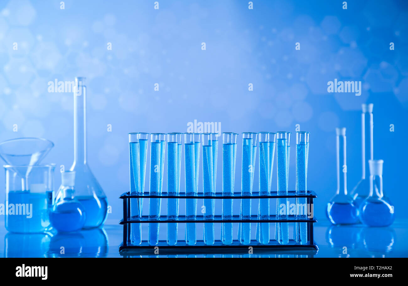 Glassware, Laboratory beakers,Science experiment Stock Photo - Alamy
