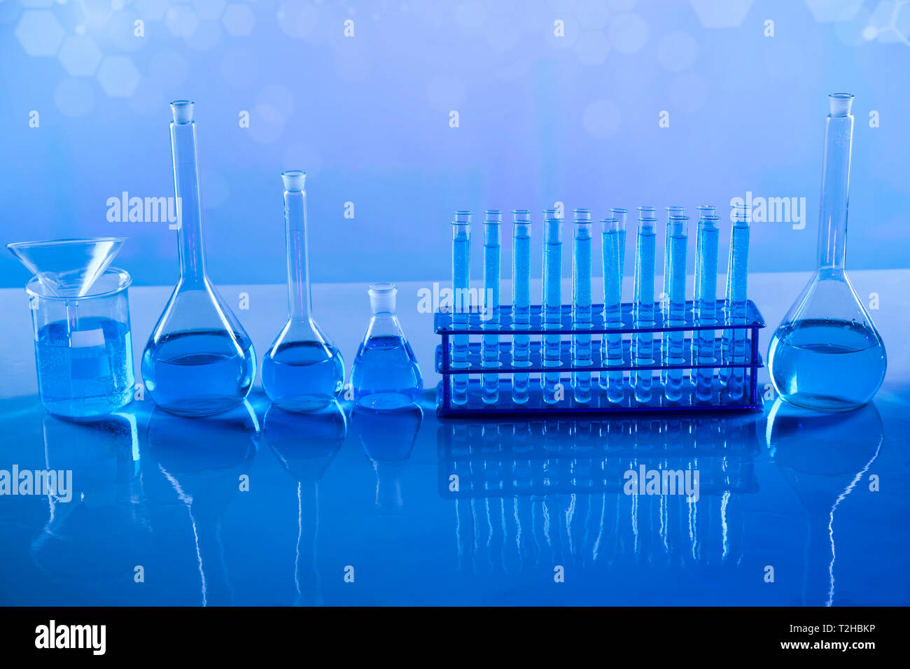 Assorted laboratory glassware equipment Stock Photo - Alamy