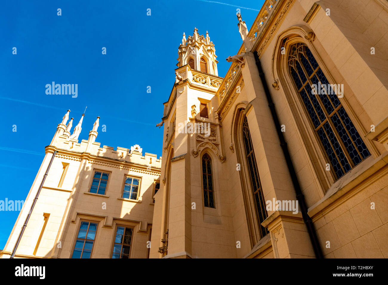 Lednice Valtice Cultural Landscape Area Complex Castle Low Angle View ...