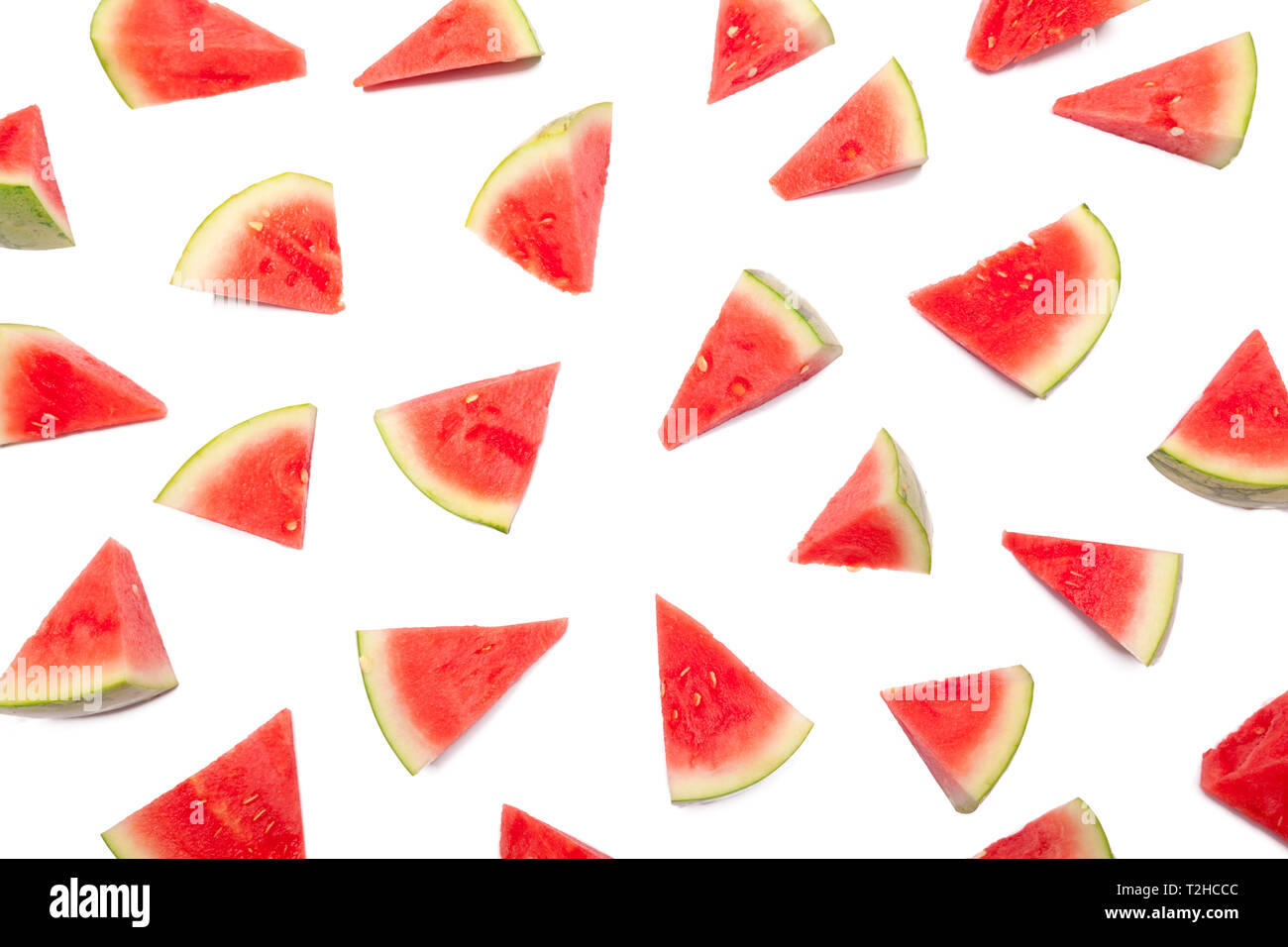 Slice of watermelon on white background Stock Photo - Alamy