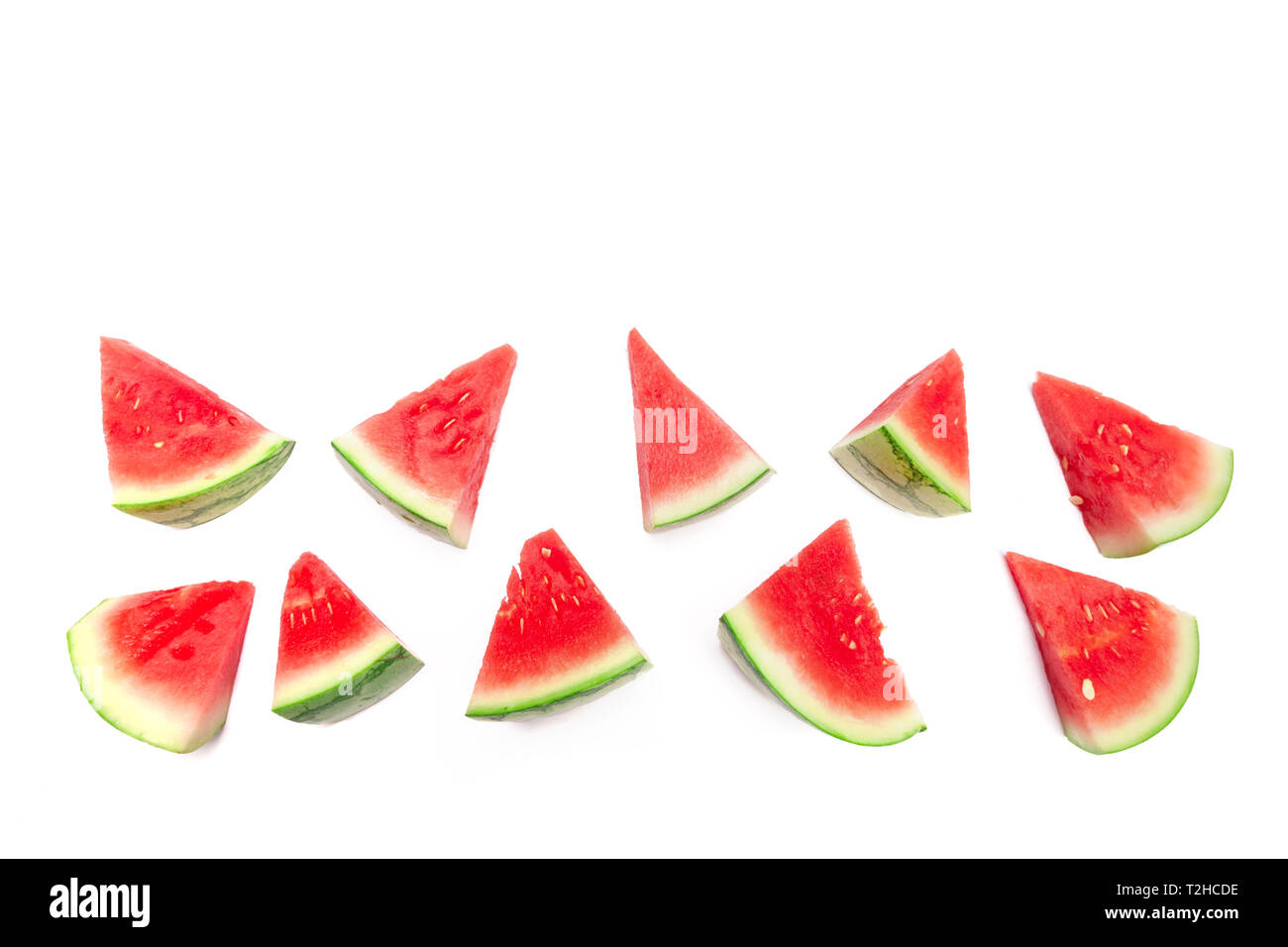 Slice of watermelon on white background Stock Photo - Alamy