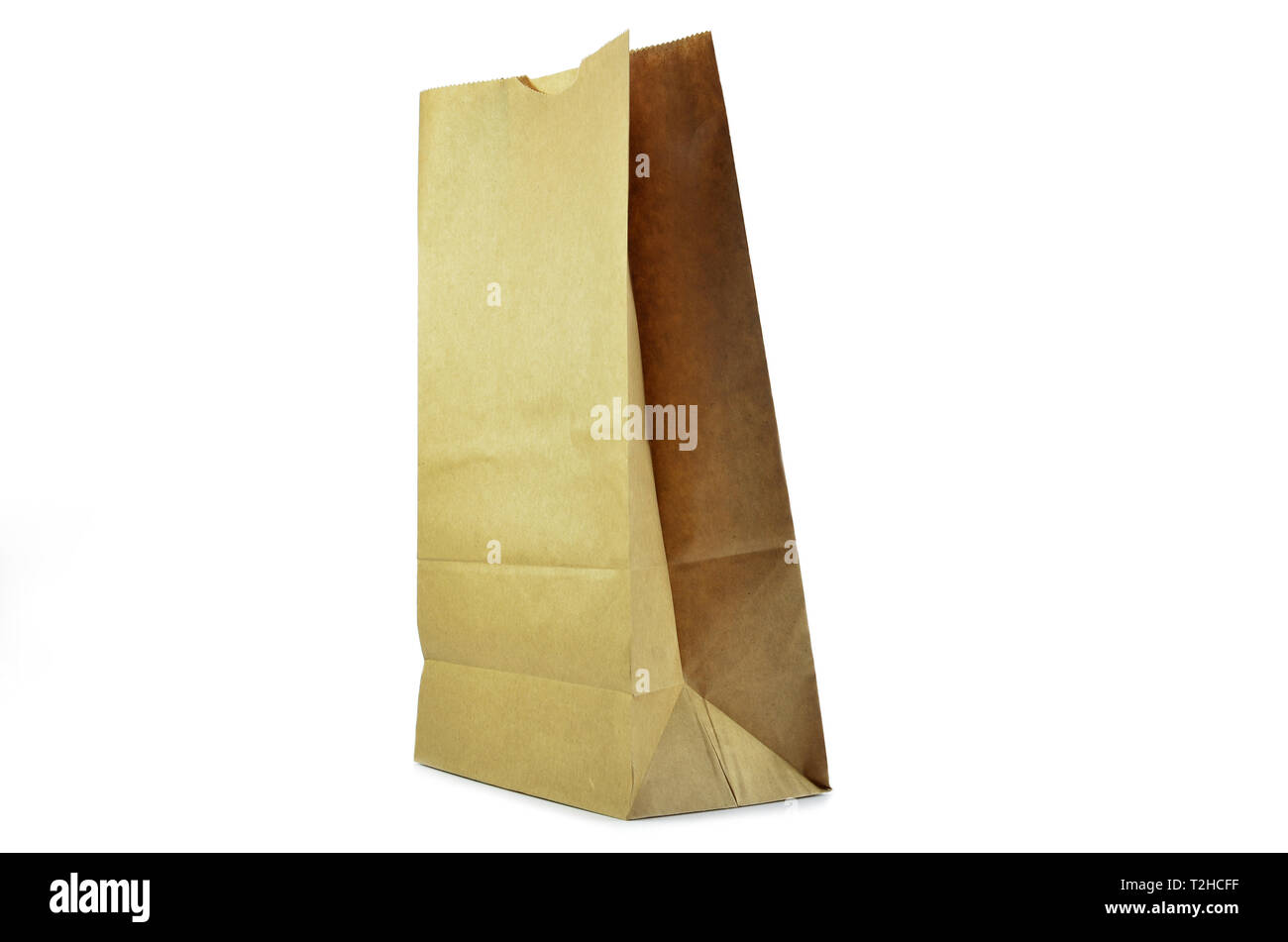 Brown paper package isolated on a white background Stock Photo - Alamy