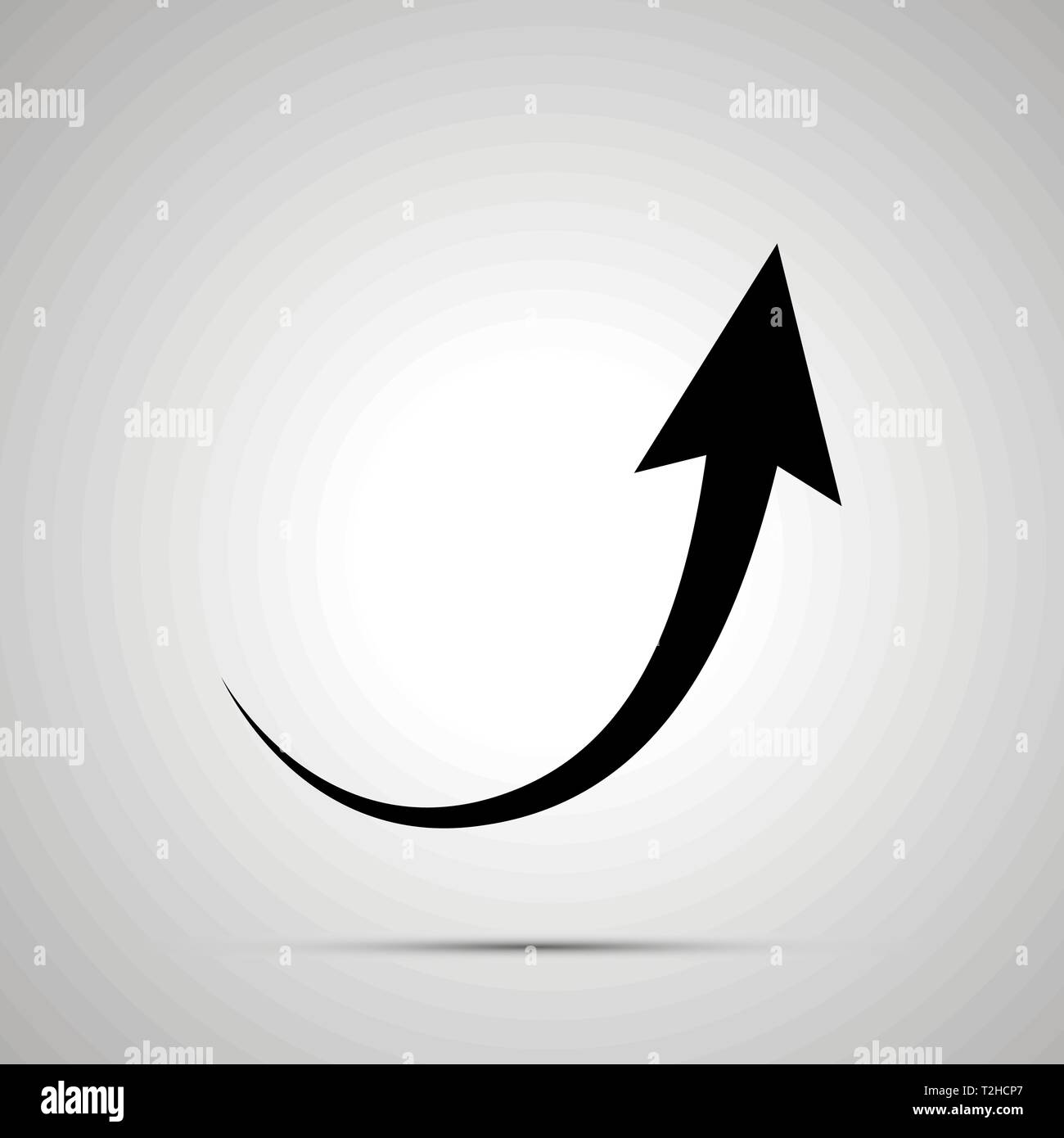 Black arrow pointing in up direction, simple black icon Stock Vector ...