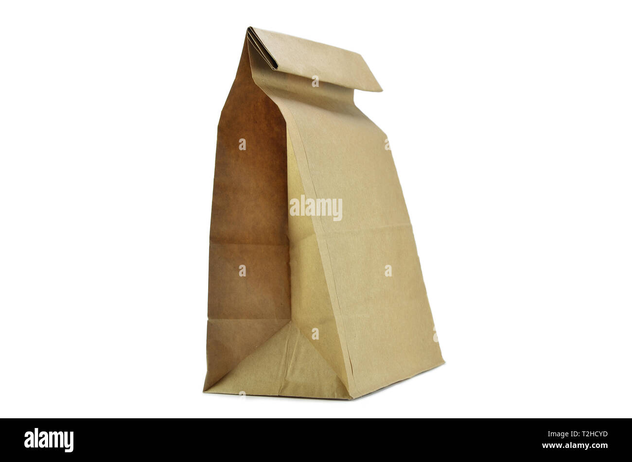 Brown paper package isolated on a white background Stock Photo - Alamy