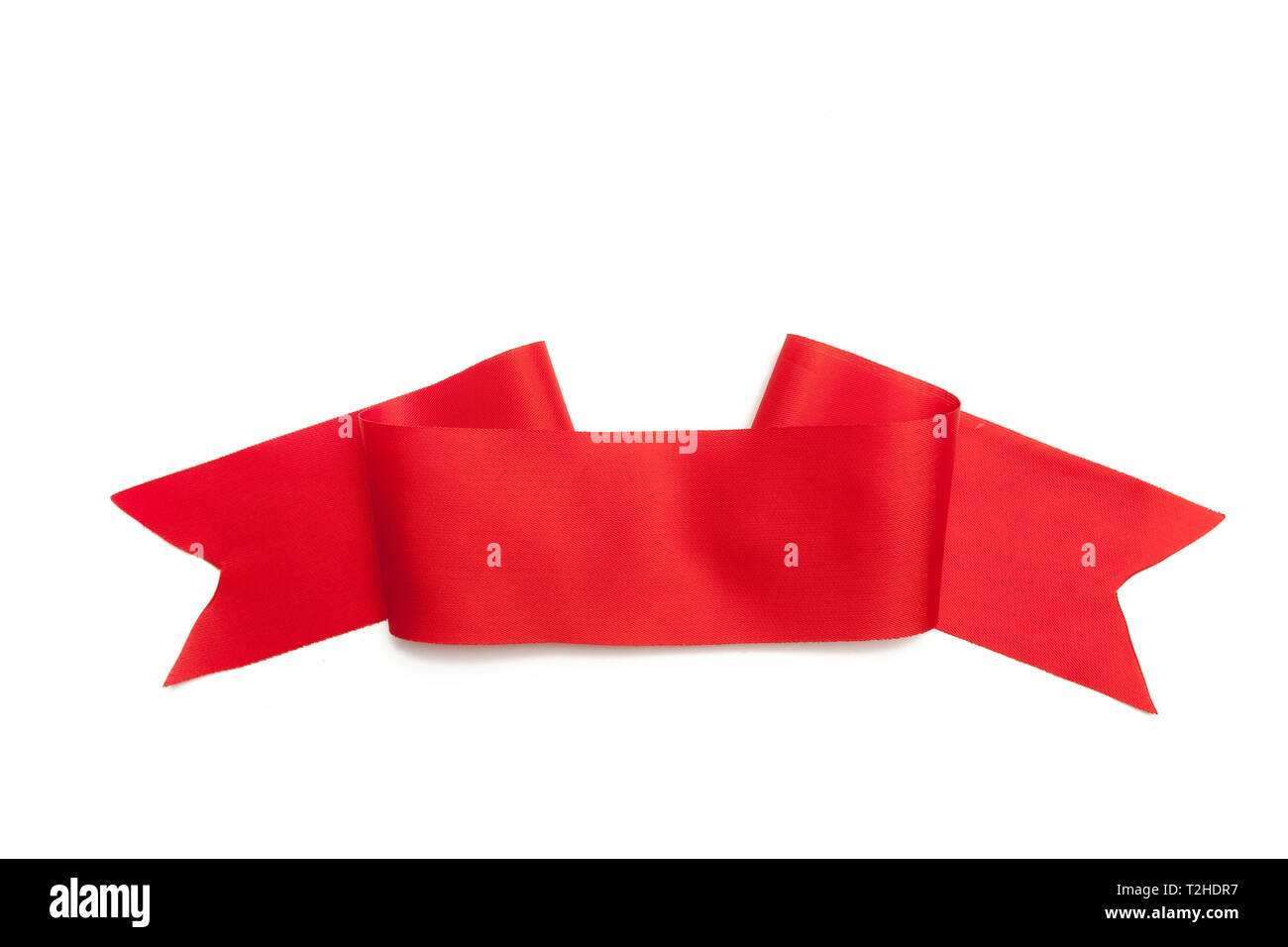 red ribbon isolated on white background Stock Photo - Alamy