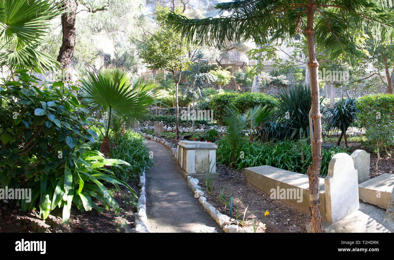 View of the Trafalgar Cemetery in Gibraltar Stock Photo - Alamy