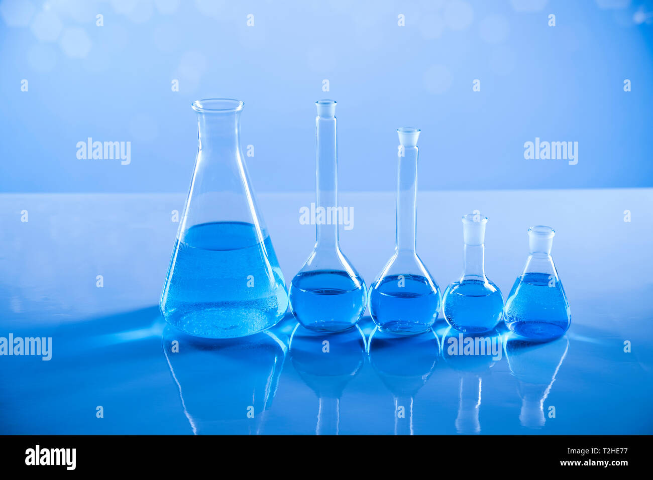 Assorted laboratory glassware equipment Stock Photo - Alamy