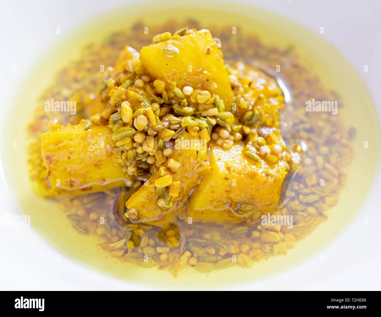 Mango-Achar, Indian pickle, pickled vegetables, dish from Pakistan ...