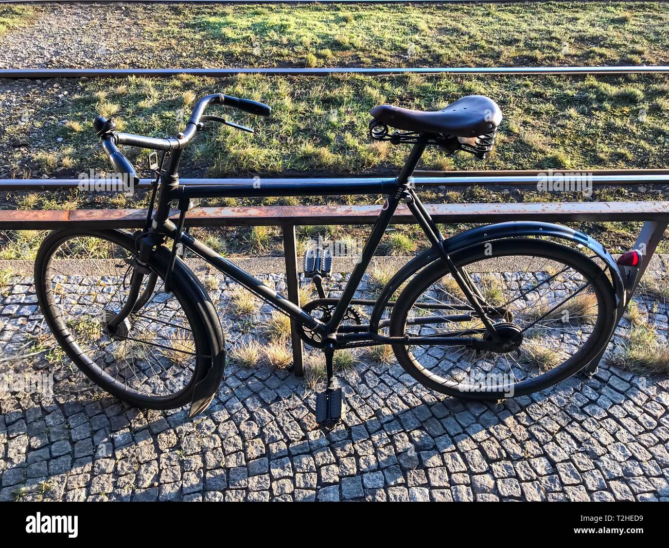 Car parked cycle track hi-res stock photography and images - Alamy