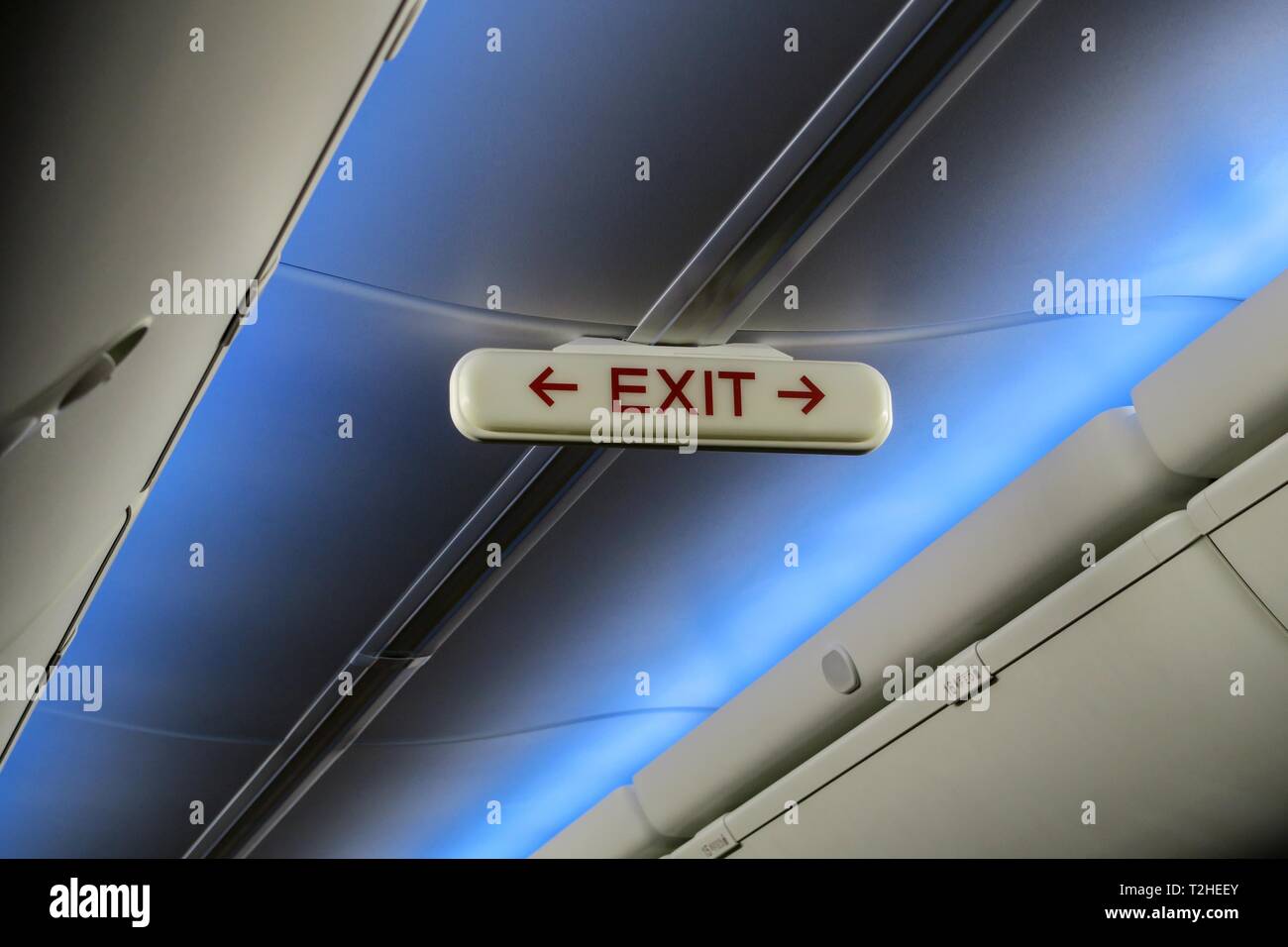 Airplane emergency exit hi-res stock photography and images - Alamy