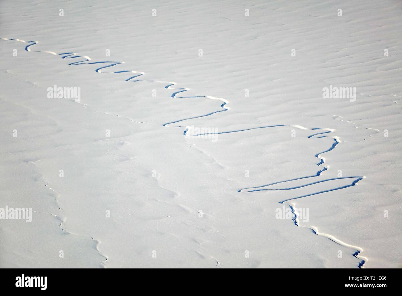 Arctic landscape, ice sheet with glacier runoff, glacier, Frederik VII ...