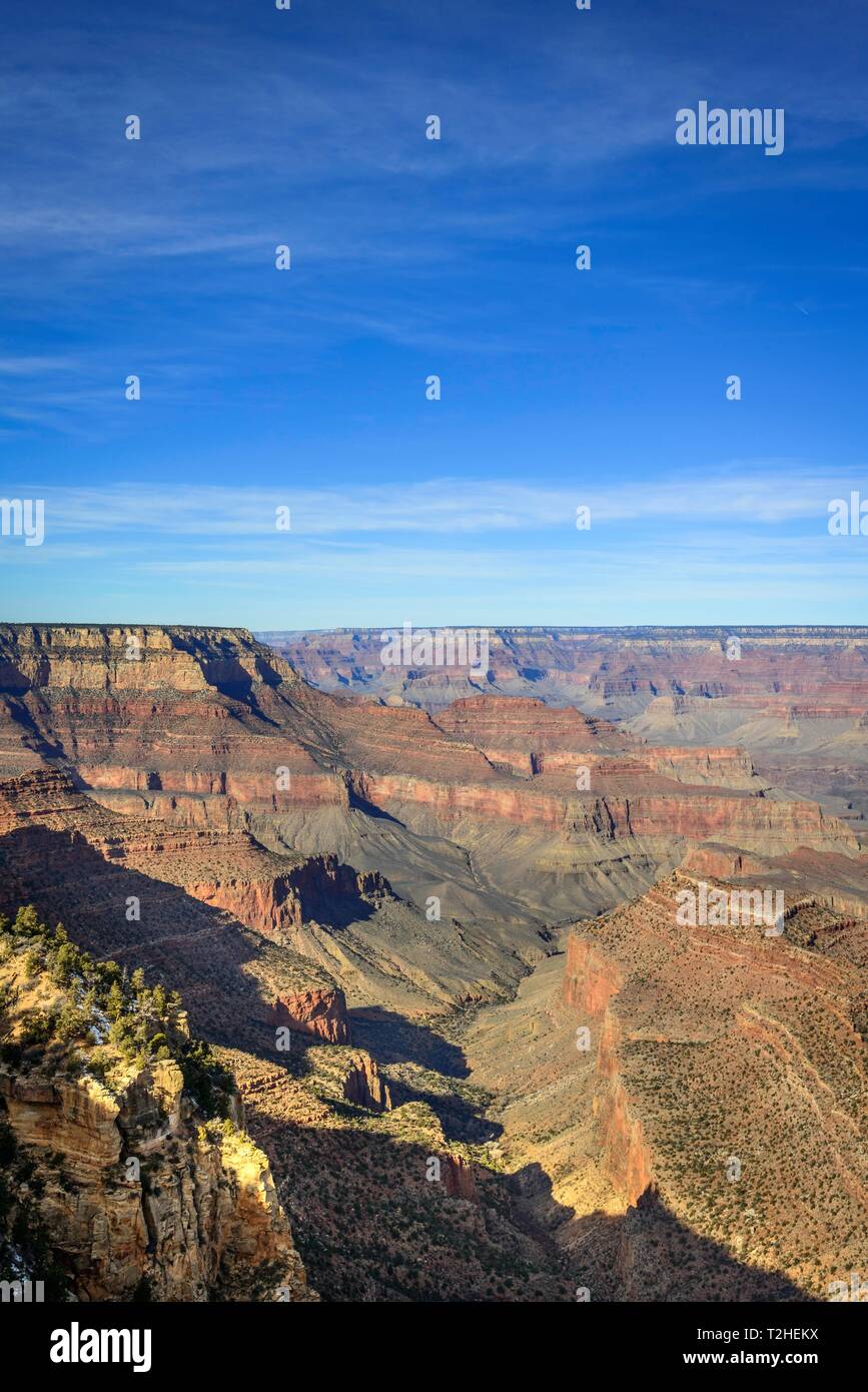 Canyon landscape, gorge of the Grand Canyon, view from Mather Point ...