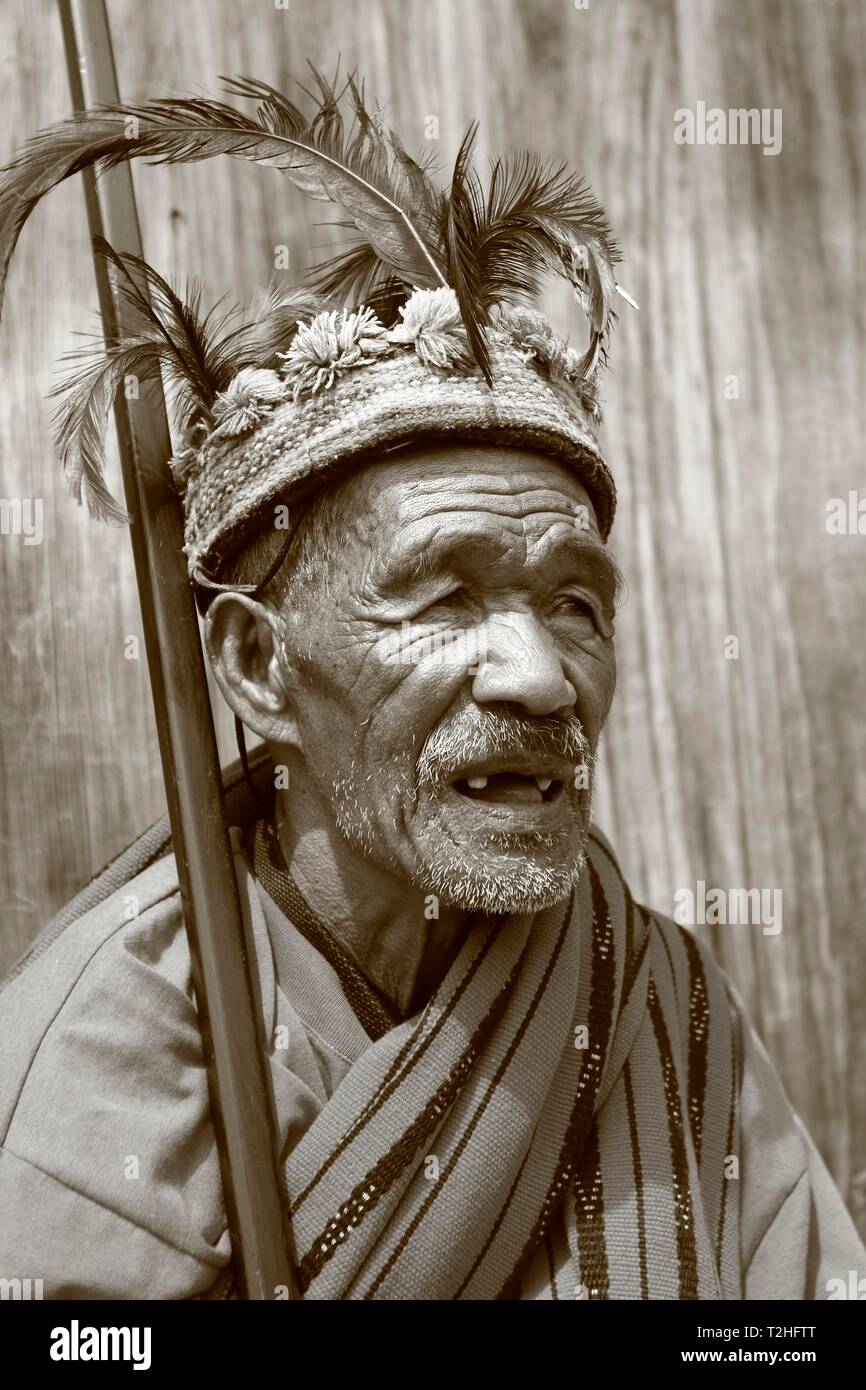Old Ifugao Man With Traditional Headdress High Resolution Stock ...