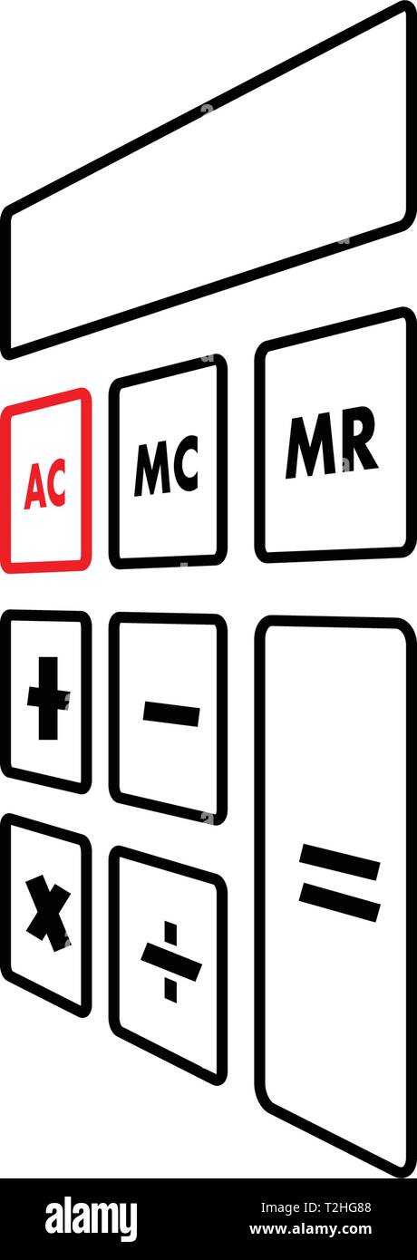 Clear button calculator Stock Vector Images - Alamy