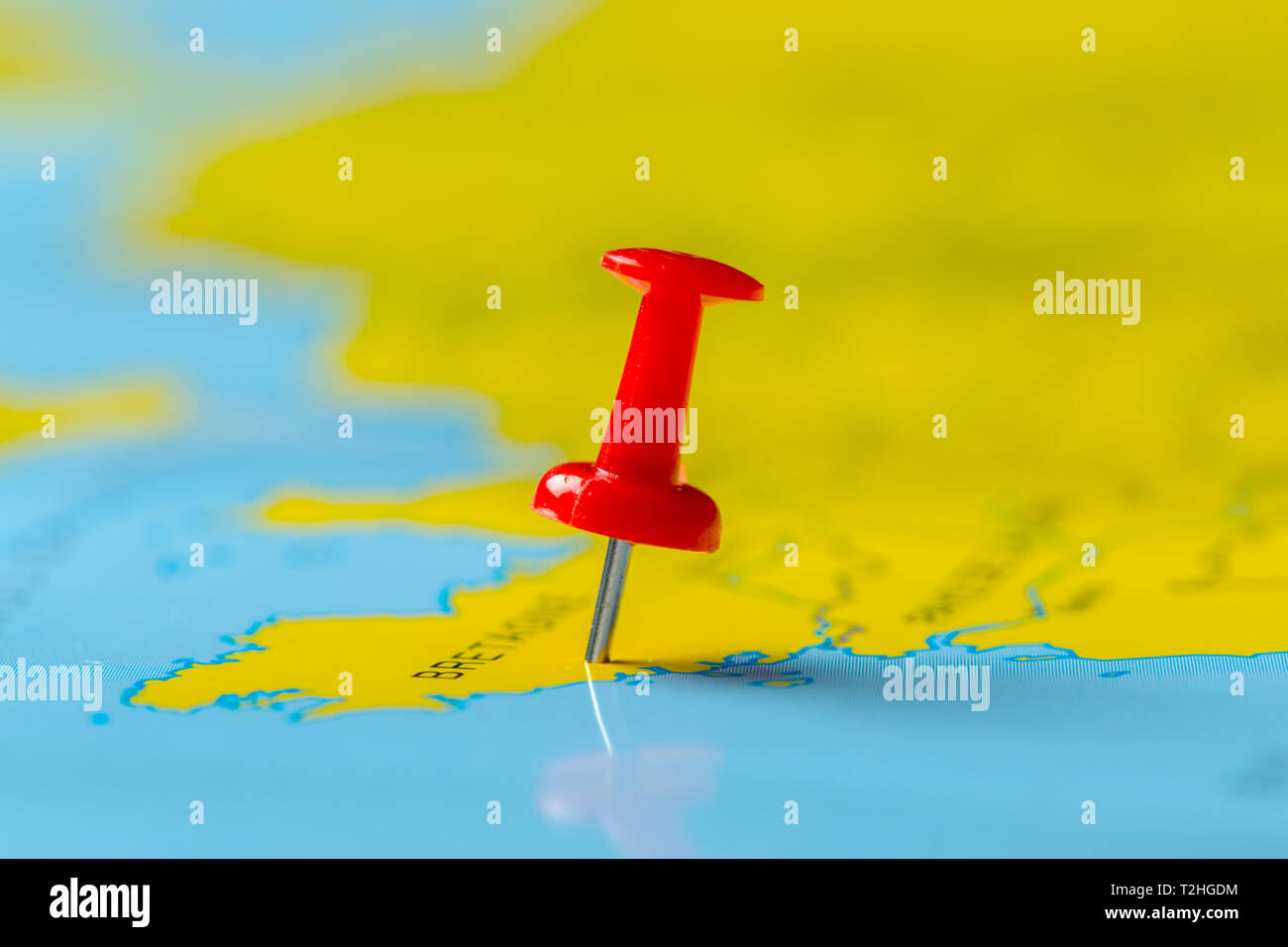 Travel destination points on a map Stock Photo - Alamy