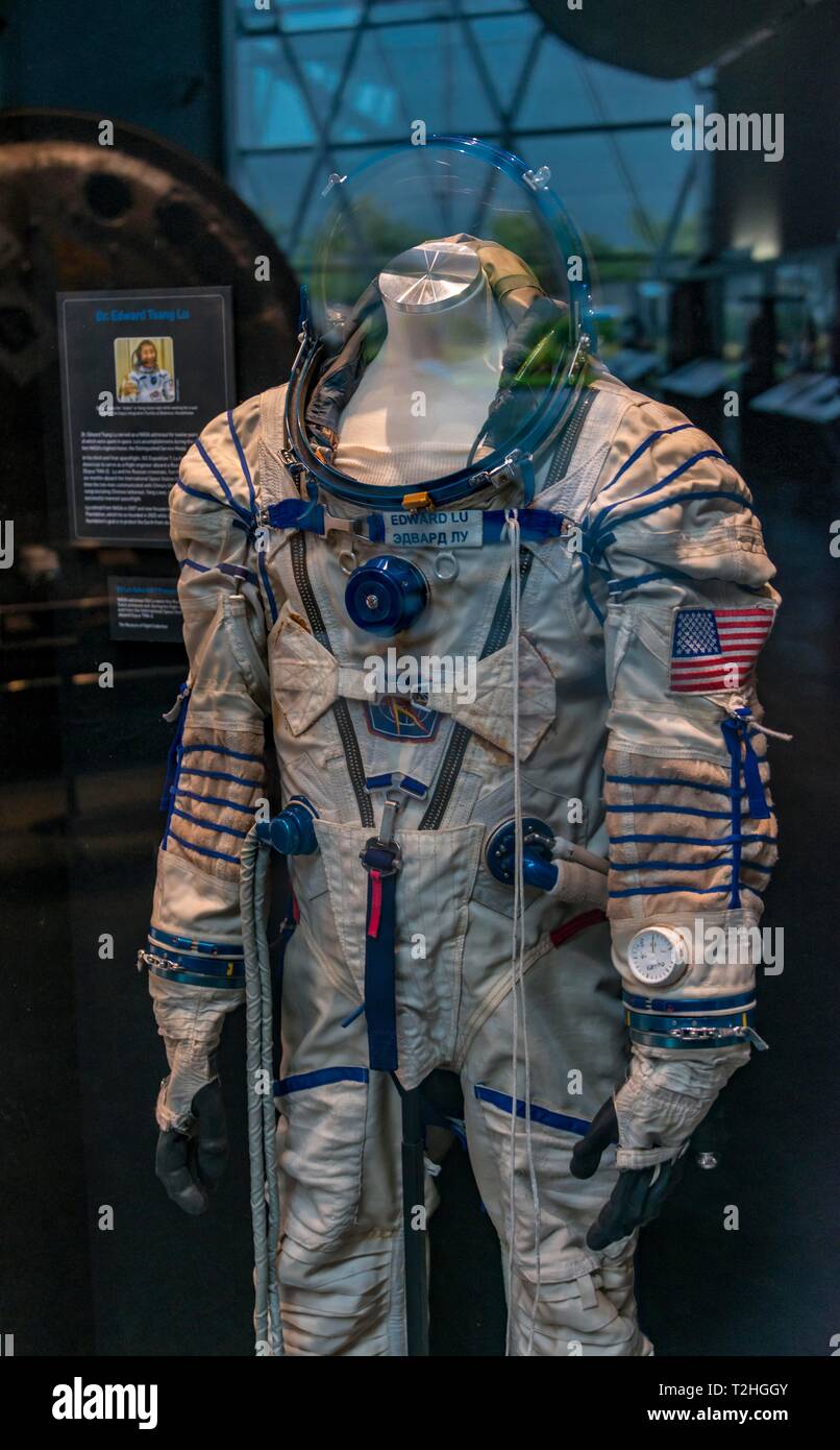 Space suit, The Museum of Flight, Seattle, Washington, USA Stock Photo ...