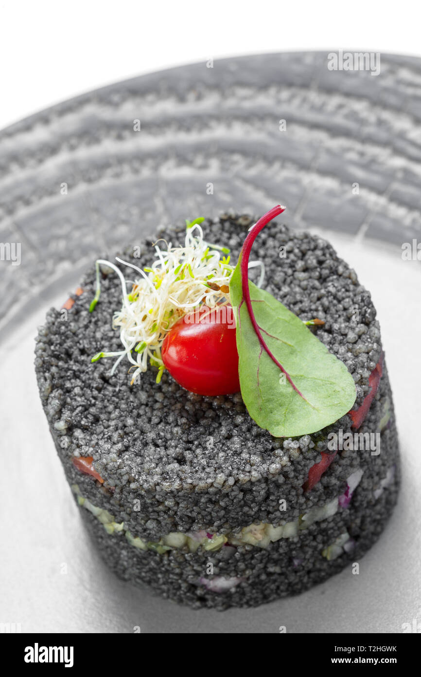 Black rice risotto Stock Photo - Alamy