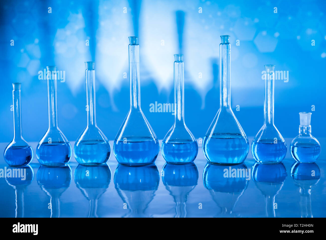 Laboratory Research and Development. Scientific glassware for chemical ...