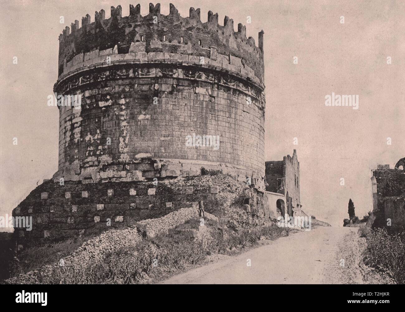 Tomb of Caecilia Metella, Rome Stock Photo - Alamy