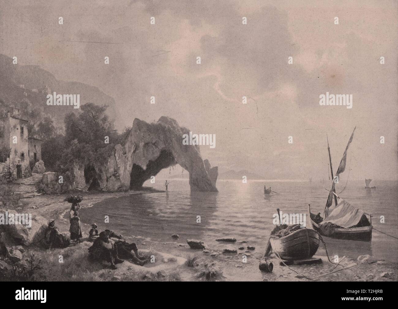 Sunset at Capri, Italy Stock Photo - Alamy