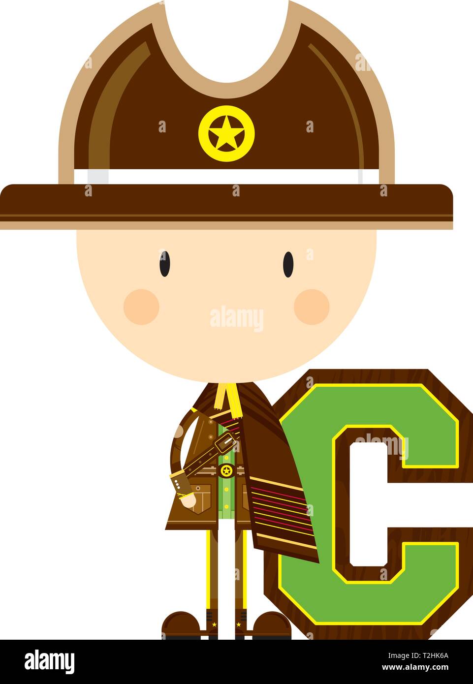 C is for Cowboy Alphabet Learning Illustration Stock Vector Image & Art ...