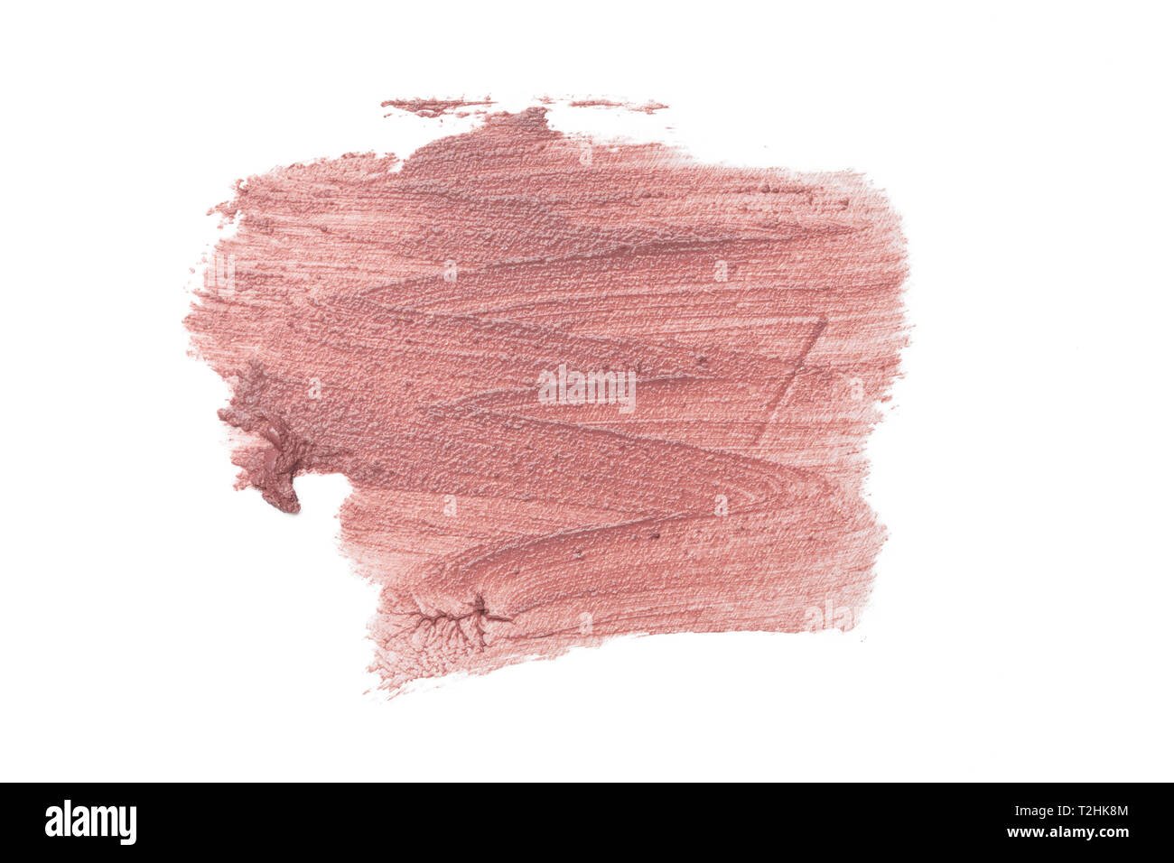 smeared foundation natural make up on white background Stock Photo - Alamy