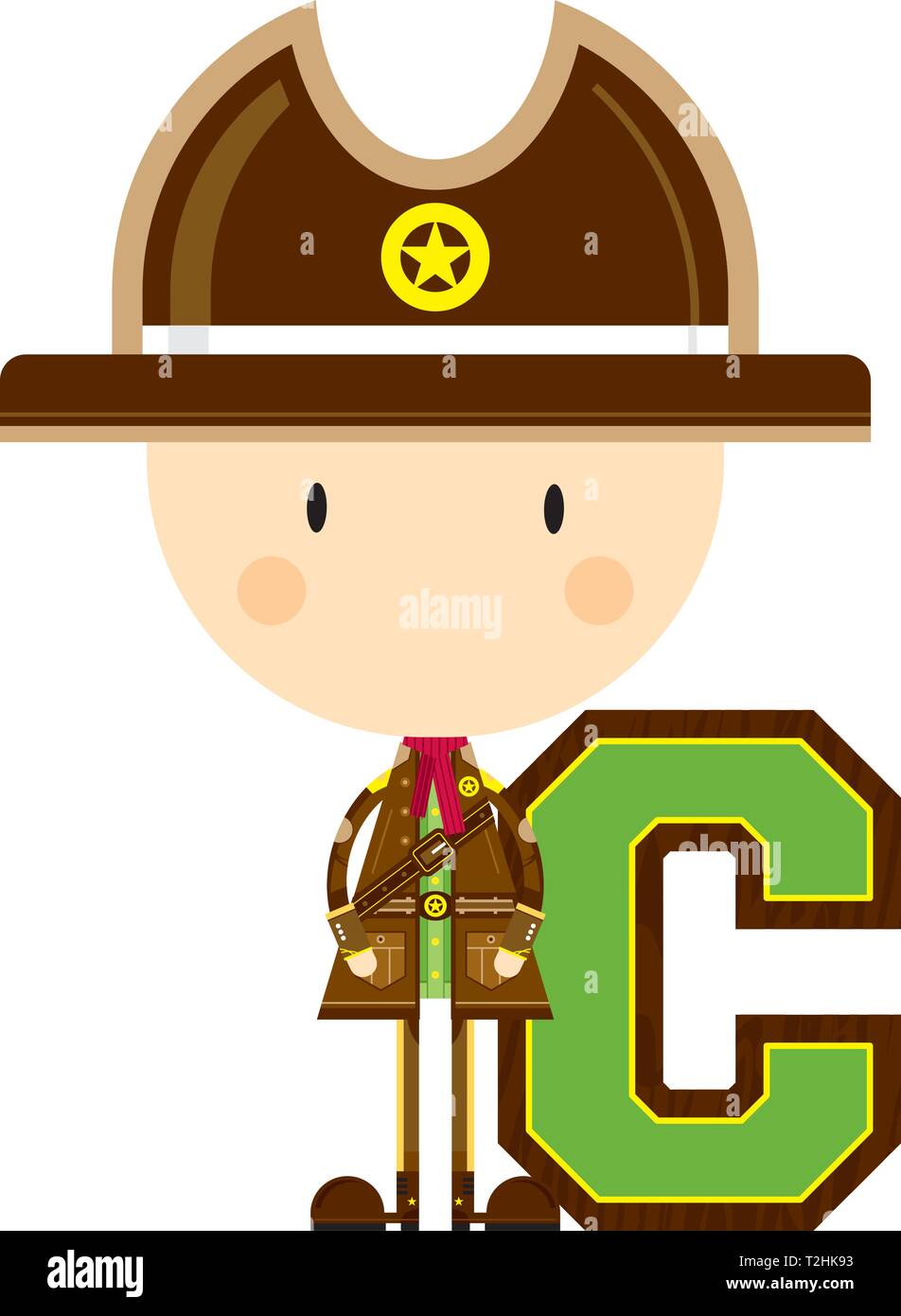 C is for Cowboy Alphabet Learning Illustration Stock Vector Image & Art ...