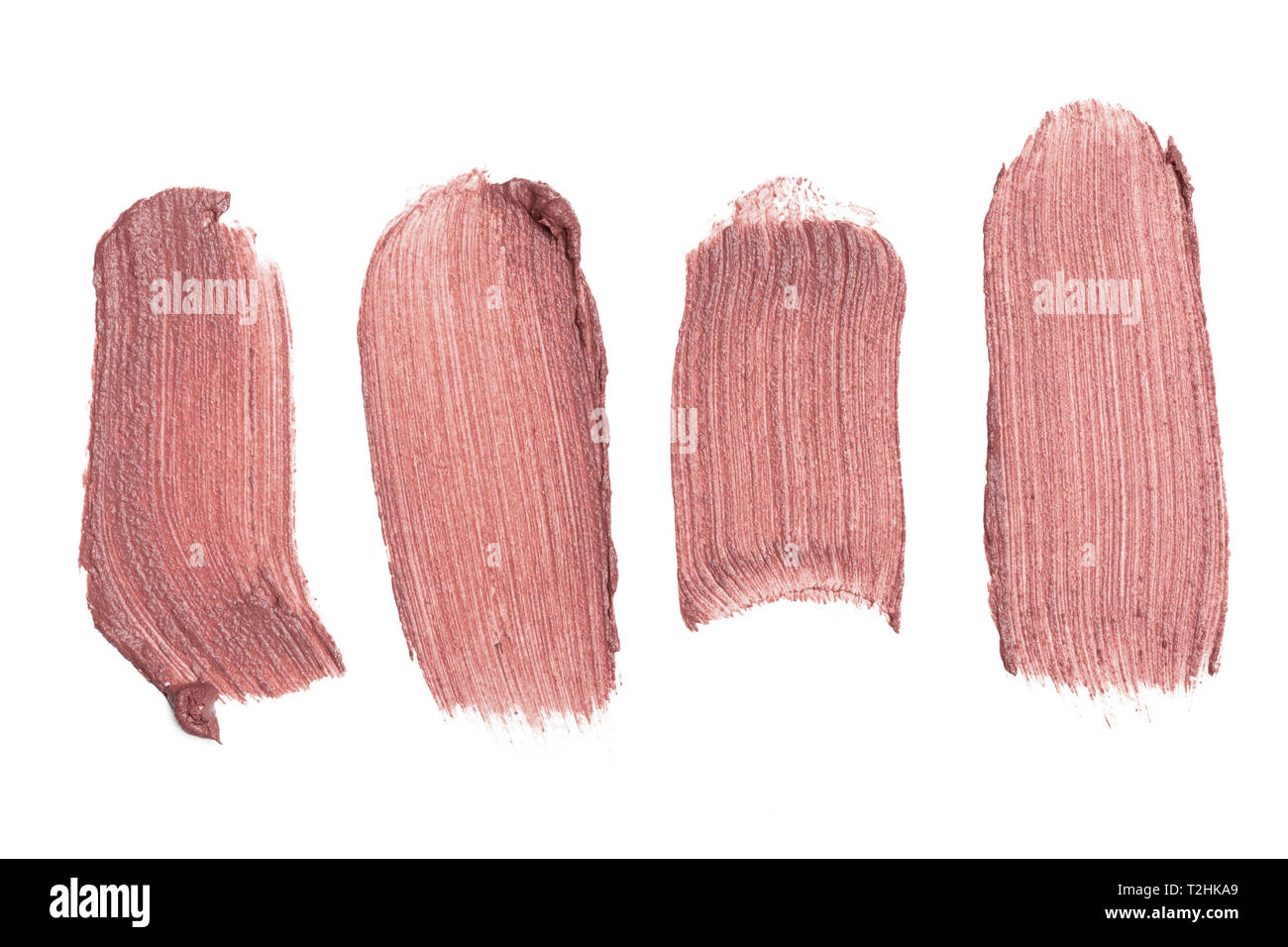 smeared foundation natural make up on white background Stock Photo - Alamy