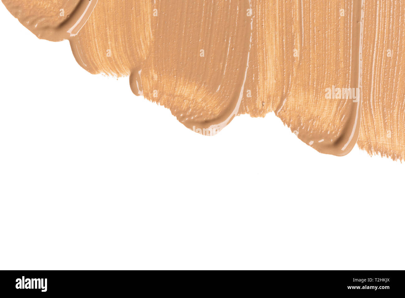 smeared foundation natural make up on white background Stock Photo - Alamy