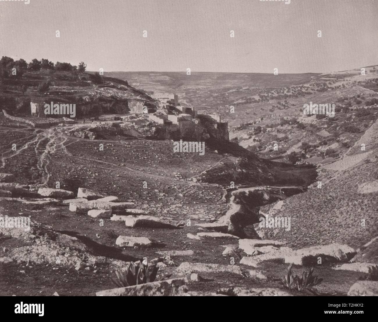 Jerusalem - The Valley of the Cedron, near Siloam Stock Photo - Alamy