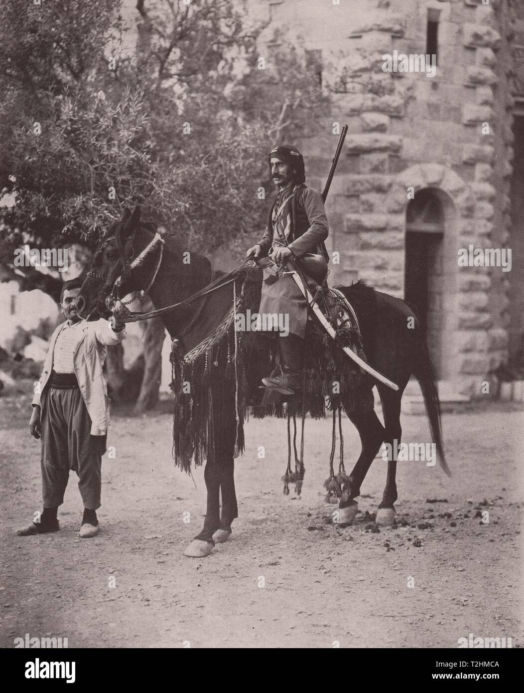 Palestinian types - A Drogman of the French pilgrimage of penance Stock ...