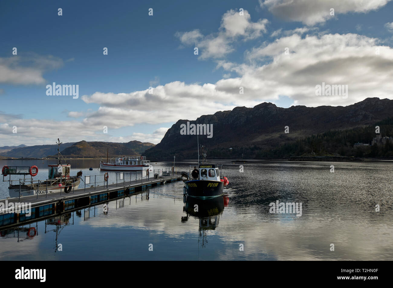PLOCKTON LOCH CARRON WESTER ROSS SCOTLAND THE JETTY FISHERMAN AND ...