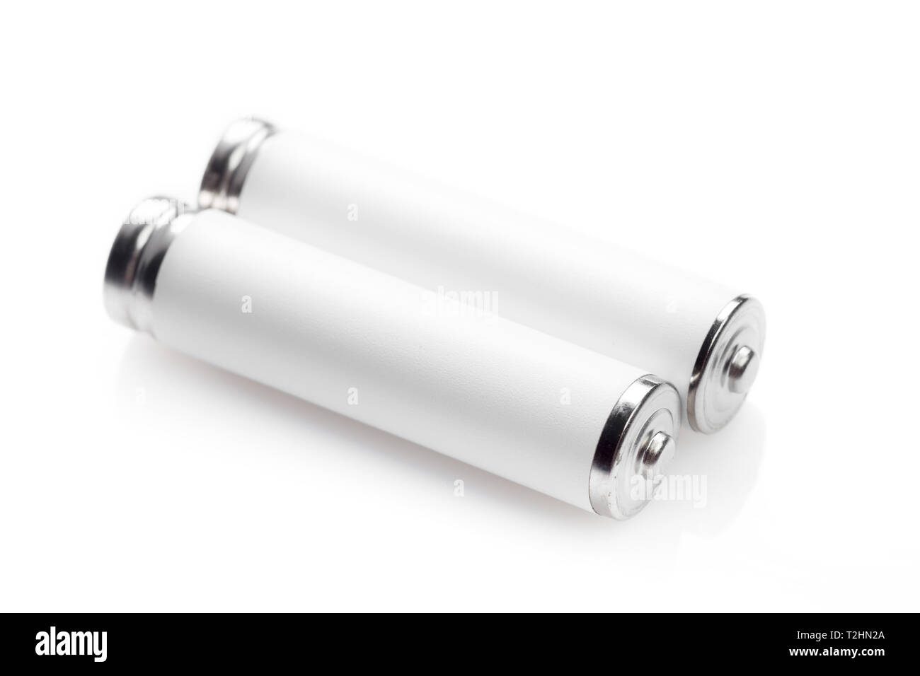 Battery on a white background Stock Photo - Alamy