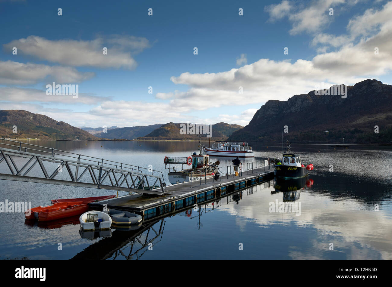PLOCKTON LOCH CARRON WESTER ROSS SCOTLAND THE JETTY FISHERMAN AND ...