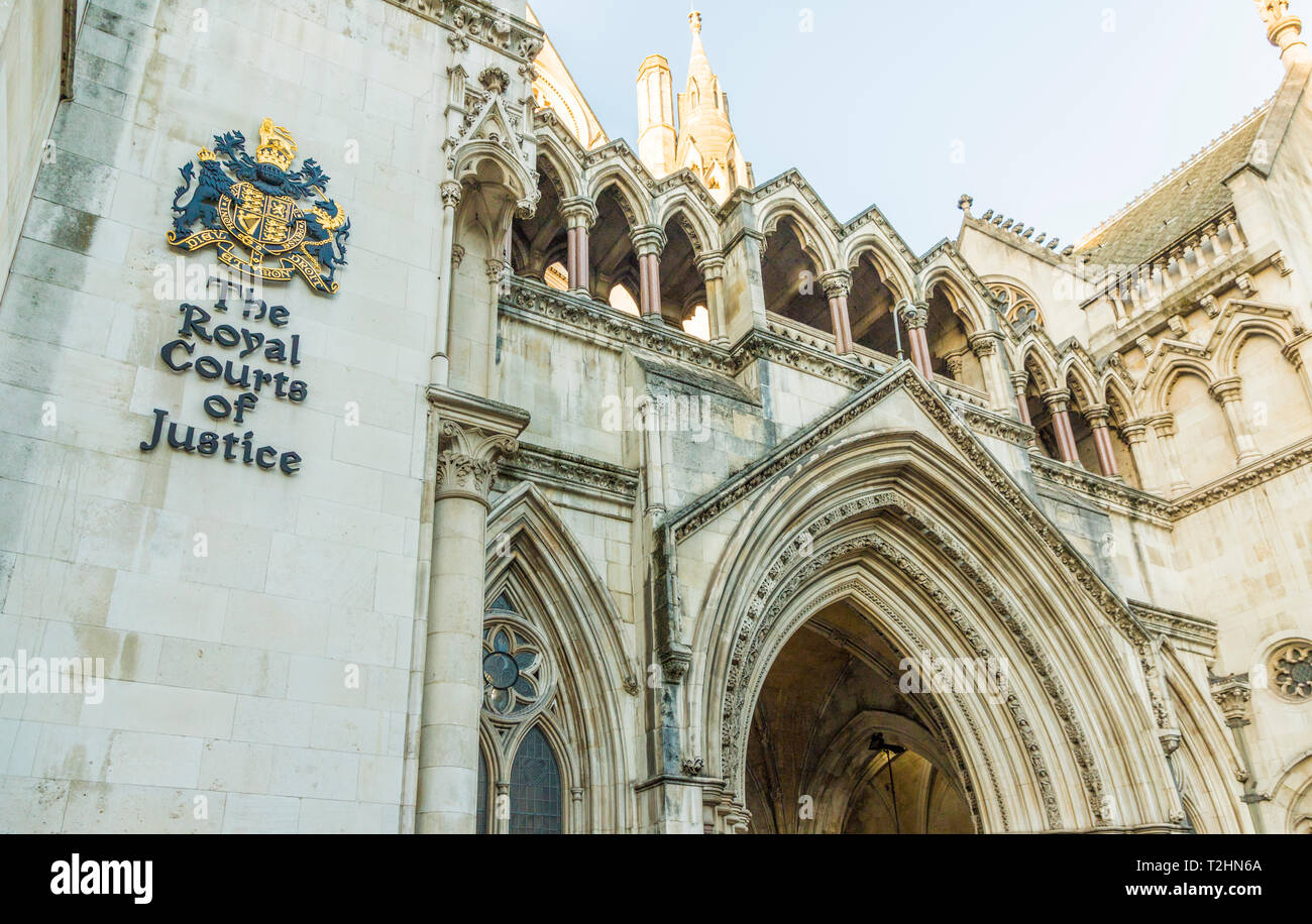 The Royal Courts of Justice in London, England, United Kingdom, Europe ...