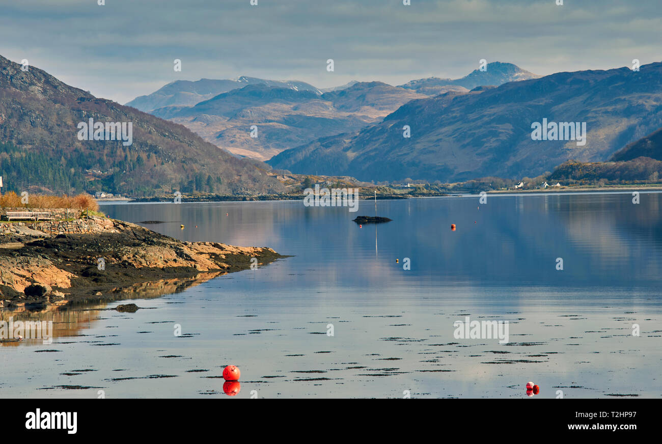 PLOCKTON LOCH CARRON WESTER ROSS SCOTLAND THE SHORE OF LOCH CARRON AND ...