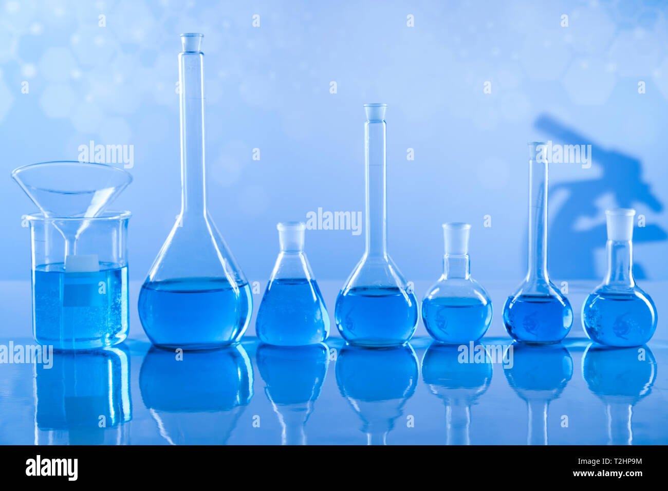 Assorted laboratory glassware equipment Stock Photo - Alamy