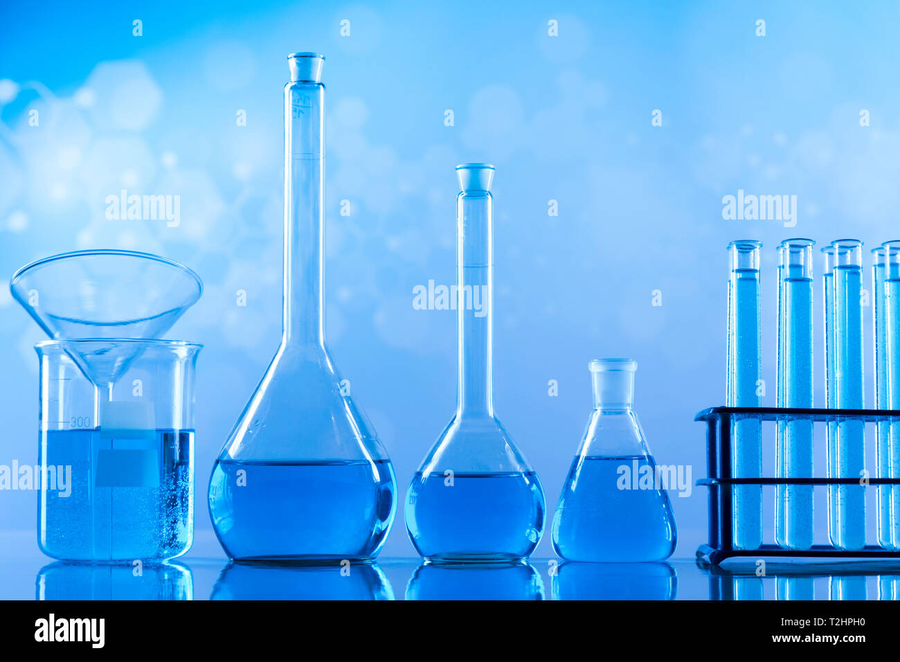 Laboratory Research and Development. Scientific glassware for chemical ...